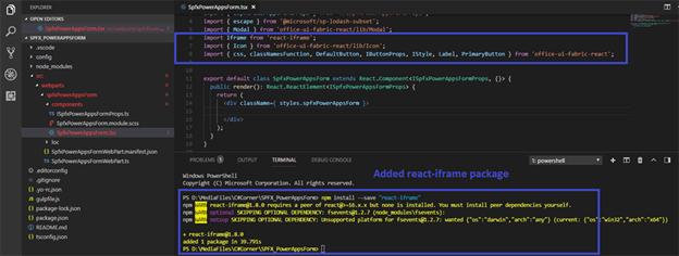 Integrate PowerApps With SPFX WebPart